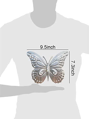 Superdream 3D Nature Inspired Metal Butterfly DIY Decorative Wall Art Trio Hang Indoors or Outdoors