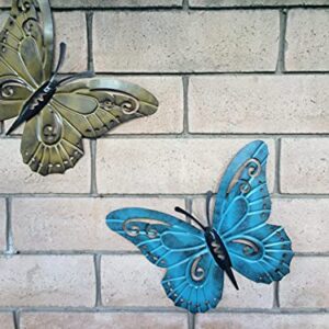 Superdream 3D Nature Inspired Metal Butterfly DIY Decorative Wall Art Trio Hang Indoors or Outdoors