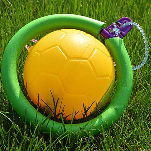 Skip Ball - Jumping Toy Swing Balls - Great Fitness Game for Men and Women, Old and Young (Yellow)