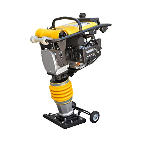 Stark USA 6.5HP Jumping Jack Gas-Powered 196cc Engine Compactor 13 x 11.4 inch Plate Concrete Jack Tamper Punch