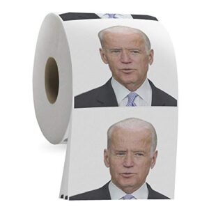 biden political toilet paper roll by gagster - 3 ply funny novelty tp with full-color image - 200 sheets per roll - prank gift for adults - printed on every sheet - make your butt laugh