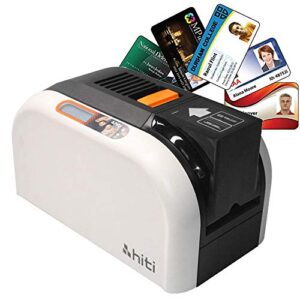 cnjacky id card printer, card printing machine, cs-200e dye sublimation printing technology, carddesiree cs software, upgradable encoding 300 dpi card printer (monochrome)