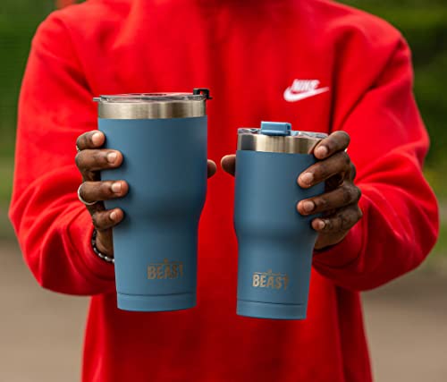 Beast 20 oz Tumbler Stainless Steel Vacuum Insulated Coffee Ice Cup Double Wall Travel Flask (Stormy Sky Blue)