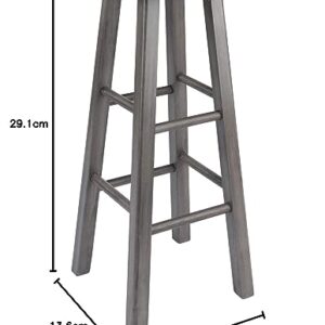 Winsome Ivy Bar Stool, 29", Rustic Gray Finish