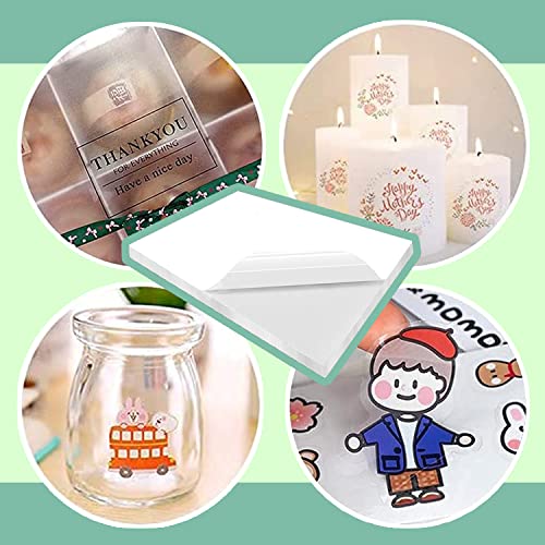 18Pack Clear Sticker Paper for Inkjet Printer, Printable Vinyl Transparent Sticker Paper Thick Waterproof Self Adhesive Sheets Decal Paper for Crafts Label DIY Project Standard Letter Size 8.5"x11"