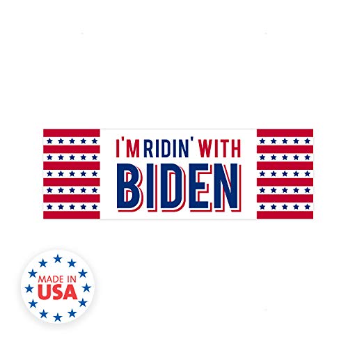 SBLABELS Riding with Biden Political Bumper Sticker / 2020 Democratic Candidate Bumper Decal Sticker