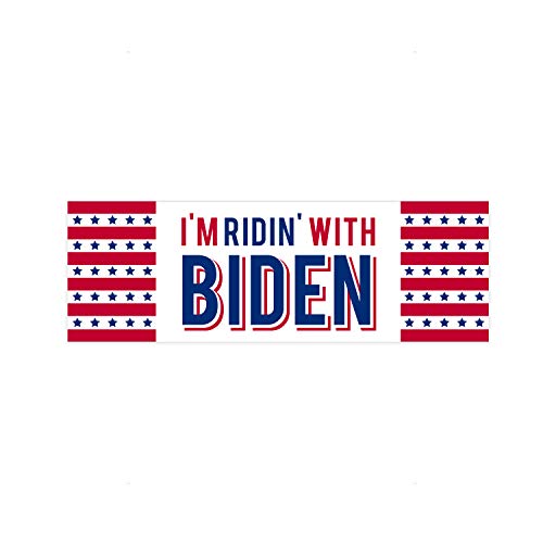 SBLABELS Riding with Biden Political Bumper Sticker / 2020 Democratic Candidate Bumper Decal Sticker