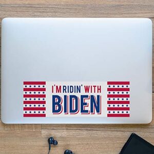 SBLABELS Riding with Biden Political Bumper Sticker / 2020 Democratic Candidate Bumper Decal Sticker