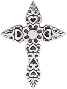 ardour 9.7 inch antique silver and black wall cross for home decor.metal hanging decorative crosses wall decor.cross for wall of crosses,religious home decor