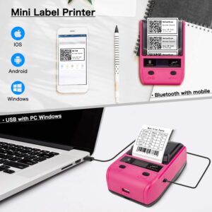 NetumScan Label Maker Portable Bluetooth Thermal Label Printer Compatible with Android & iOS System Apply to Labeling, Address, QR Code, Barcode, Cable and More, Use for Home & Retailing