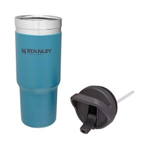 Stanley IceFlow Stainless Steel Tumbler with Straw - Vacuum Insulated Water Bottle for Home, Office or Car - Reusable Cup with Straw Leakproof Flip - Cold for 12 Hours or Iced for 2 Days (Lagoon)