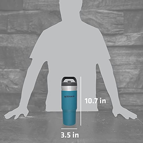 Stanley IceFlow Stainless Steel Tumbler with Straw - Vacuum Insulated Water Bottle for Home, Office or Car - Reusable Cup with Straw Leakproof Flip - Cold for 12 Hours or Iced for 2 Days (Lagoon)