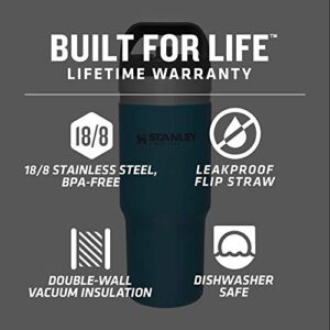 Stanley IceFlow Stainless Steel Tumbler with Straw - Vacuum Insulated Water Bottle for Home, Office or Car - Reusable Cup with Straw Leakproof Flip - Cold for 12 Hours or Iced for 2 Days (Lagoon)