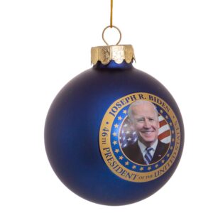 kurt adler c7758 80mm president biden ornament, blue