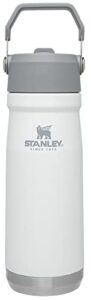 stanley iceflow stainless steel water jug with straw, vacuum insulated water bottle for home and office, reusable tumbler with straw leakproof flip