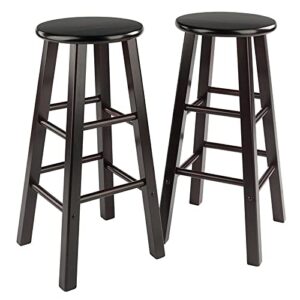 winsome wood element bar stools, 2-pc set, espresso