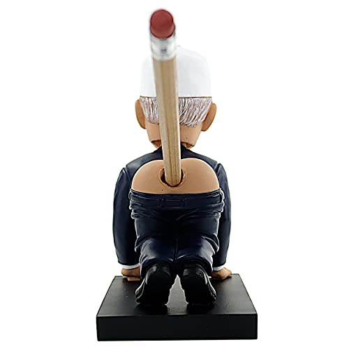 Pesky Patriot Sleepy Joe Biden Bobblehead Pencil Holder Gag Gift | Funny Anti-Biden Novelty Gift Idea for Trump Supporters and Republicans