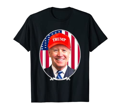 Funny Joe Biden Wearing Hat Trump T-Shirt