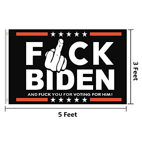 Premium Double Sided Flags for Fuck Biden 3x5 Ft Outdoor - F Biden Flags FK Joe Biden Banner 3x5 Feet Heavy Duty 3 Ply Polyester with Brass Grommets for Indoor Outdoors Garden Decoration