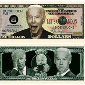 American Art Classics Pack of 50 - Joe Biden Sucks - Let's Go Brandon - FJB Trillion Dollar Bill