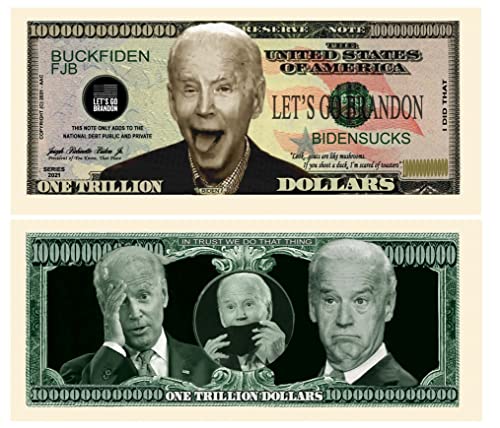 American Art Classics Pack of 50 - Joe Biden Sucks - Let's Go Brandon - FJB Trillion Dollar Bill