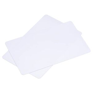 meccanixity blank pvc cards for id badge printers, graphics quality white plastic cr80 10 mil (cr8010) pack of 20