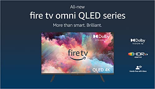 All-new Amazon Fire TV 43" Omni QLED Series 4K UHD smart TV, Dolby Vision IQ, hands-free with Alexa