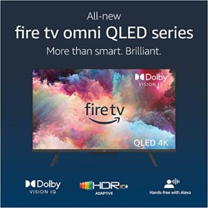 All-new Amazon Fire TV 43" Omni QLED Series 4K UHD smart TV, Dolby Vision IQ, hands-free with Alexa