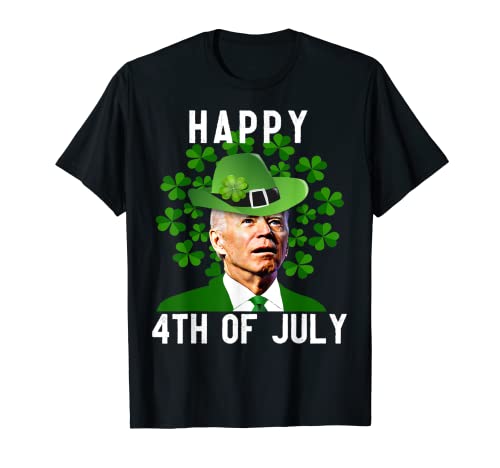 Happy 4th Of July Confused Funny Joe Biden St Patricks Day T-Shirt