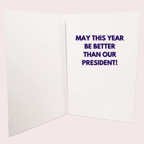 Pesky Patriot Funny Joe Biden Let’s Go Brandon Birthday Card | Hilarious Biden Political Gag Gift for Bday | Great for Republicans or Anti-Biden People