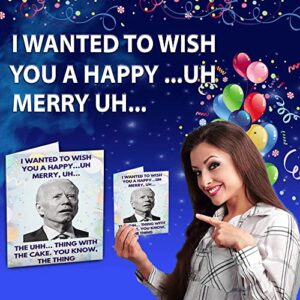 Pesky Patriot Funny Joe Biden Let’s Go Brandon Birthday Card | Hilarious Biden Political Gag Gift for Bday | Great for Republicans or Anti-Biden People