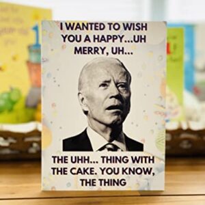 Pesky Patriot Funny Joe Biden Let’s Go Brandon Birthday Card | Hilarious Biden Political Gag Gift for Bday | Great for Republicans or Anti-Biden People