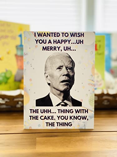 Pesky Patriot Funny Joe Biden Let’s Go Brandon Birthday Card | Hilarious Biden Political Gag Gift for Bday | Great for Republicans or Anti-Biden People