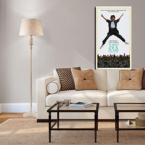 Jianchj Jumping Jack Flash Poster Whoopi Goldberg Canvas Prints Jack Wall Art For Home Office Living Room Decorations With Framed 12"x8"