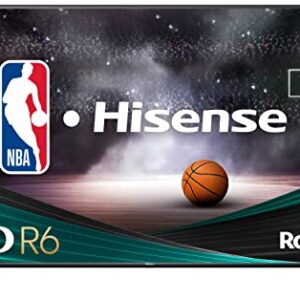 Hisense 43-Inch Class R6 Series Dolby Vision HDR 4K UHD Roku Smart TV with Alexa Compatibility (43R6G),Black