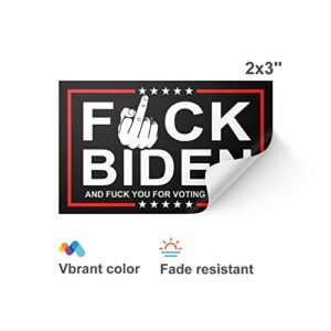 YINENA 100Pcs Biden Sticker Fuck Biden Stickers Biden Sucks Sticker Impeach Bidenc Sticker Biden Sticker Funny Sticker Decal Campaign Logo Parody Sticker for Car Motorcycles Helmets Laptop Decor 2x3 In