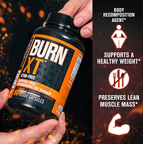 Jacked Factory Burn-XT Stim Free, Caffeine Free Weight Loss Supplement - Fat Burner and Appetite Suppressant for Weight Loss with Green Tea Extract, Capsimax, & More - 60 Diet Pills