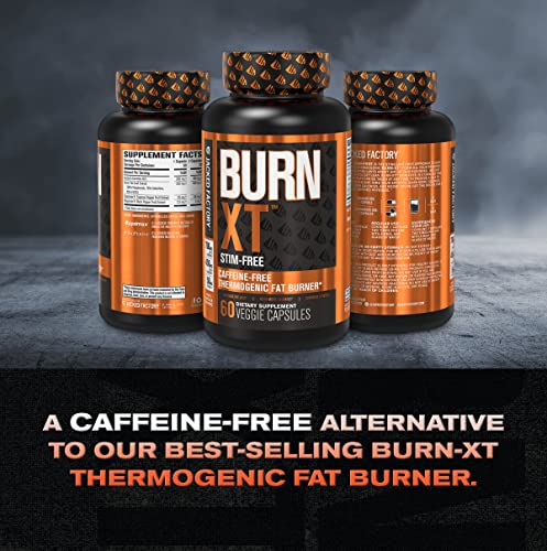 Jacked Factory Burn-XT Stim Free, Caffeine Free Weight Loss Supplement - Fat Burner and Appetite Suppressant for Weight Loss with Green Tea Extract, Capsimax, & More - 60 Diet Pills