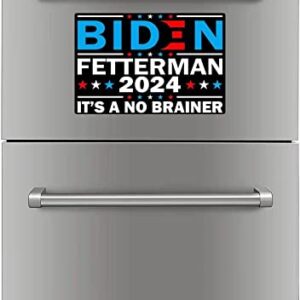 10 Pack Biden Fetterman 2024 It's a No Brainer Stickers Anti Joe Biden Stickers Reflective Decals Laptop Bumper Decal Window Waterproof Car Stickers