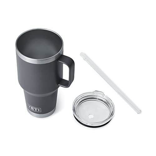 YETI Rambler 35 oz Straw Mug, Vacuum Insulated, Stainless Steel, Charcoal