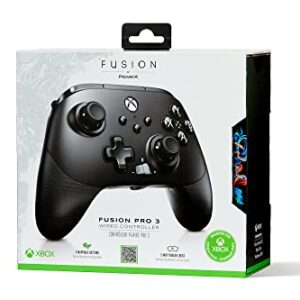 PowerA FUSION Pro 3 Wired Controller for Xbox Series X|S, Xbox One, Mappable Advanced Gaming Buttons, Xbox Controller, Trigger Locks, Black