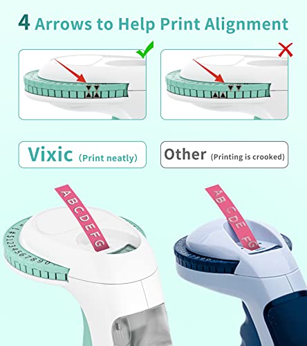 Vixic Omega S Embossing Label Maker Machine with 3 Tapes,3D Handheld Embossed Labeling Printer Machine, Manual Portable Vintage Embosser Label Makers for Home, School,DIY & Crafting,Gift Green