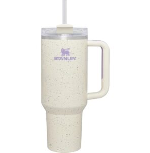 stanley adventure quencher h2.0 flowstate 40 oz tumbler - cream speckle