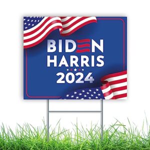 biden harris 2024 yard sign - 16x12 coroplast double sided biden for president yard sign - joe biden lawn sign - biden harris sign for yard, window