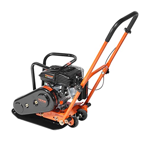 VEVOR Plate Compactor,2.8HP 78.5cc Gas Engine, 5600VPM Force Vibratory Compaction Tamper,1920LBS Compactor with 18.7 x 11.8 in Plate for Walkways,Patios,Asphalts,Paver Landscaping,EPA Compliant