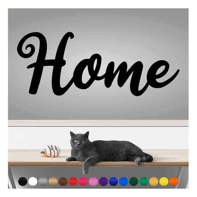 Transform Your Walls with Professional Grade, Outdoor Weatherproof Vinyl Stickers - Happy Sunday - UV Resistant, Made in The USA! Inspirational Words: Home: 14 Inch, Satin Silver