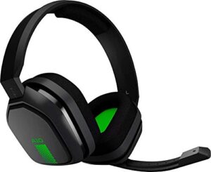 astro gaming a10 headset for xbox one/nintendo switch / ps4 / pc and mac - wired 3.5mm and boom mic by logitech - eco-friendly packaging - (green/black)