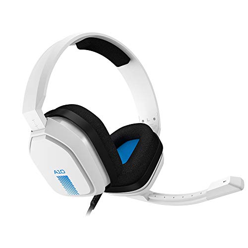 ASTRO Gaming A10 Wired Gaming Headset, Lightweight and Damage Resistant, ASTRO Audio, 3.5 mm Audio Jack, for Xbox Series X|S, Xbox One, PS5, PS4, Nintendo Switch, PC, Mac- White/Blue