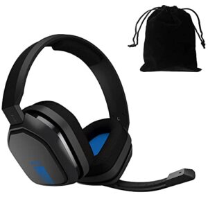 astro gaming a10 headset for xbox one/nintendo switch / ps4 / pc and mac - wired 3.5mm and boom mic w/velvet pouch bag - bulk packaging - (blue/black)