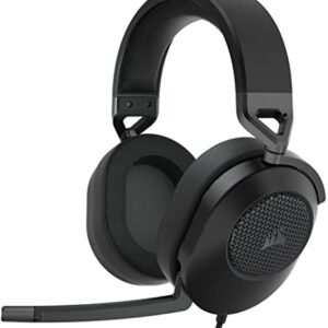 Corsair HS65 SURROUND Gaming Headset (Leatherette Memory Foam Ear Pads, Dolby Audio 7.1 Surround Sound on PC and Mac, SonarWorks SoundID Technology, Multi-Platform Compatibility) Carbon